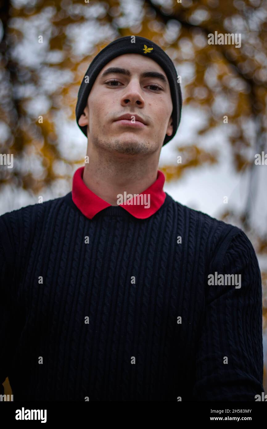 Man model outside in fit clothes Stock Photo - Alamy