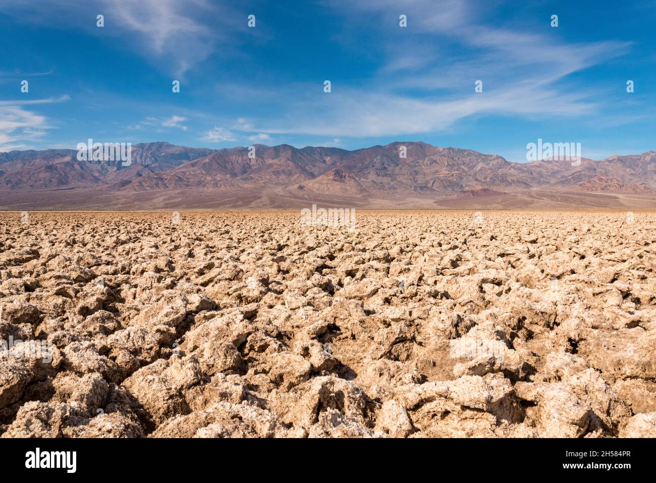 Famous salt field Devils Golf Course in Death Valley National Park, USA ...