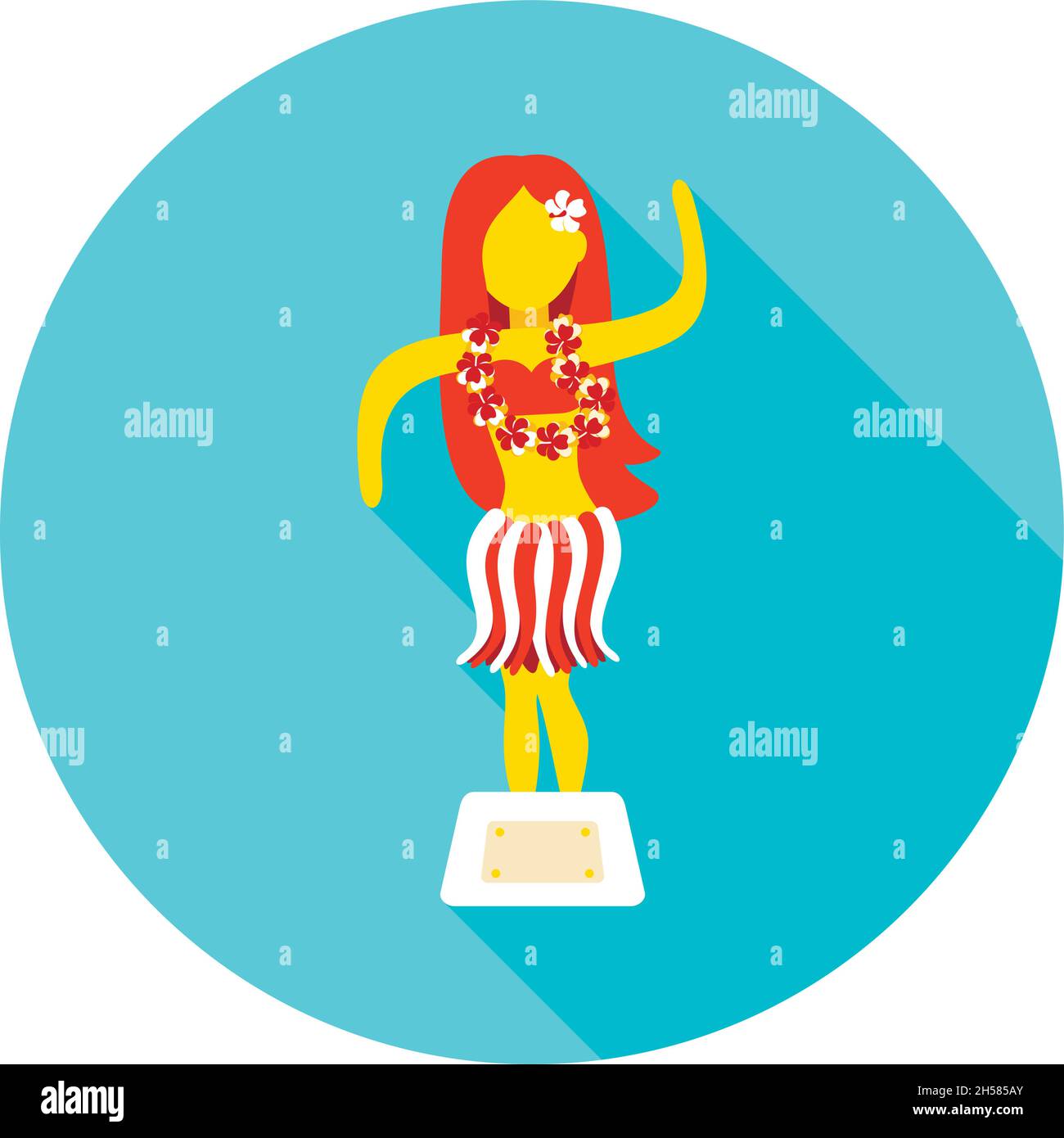 Hula Dancer Statuette vector icon. Summer. Summertime. Holiday ...