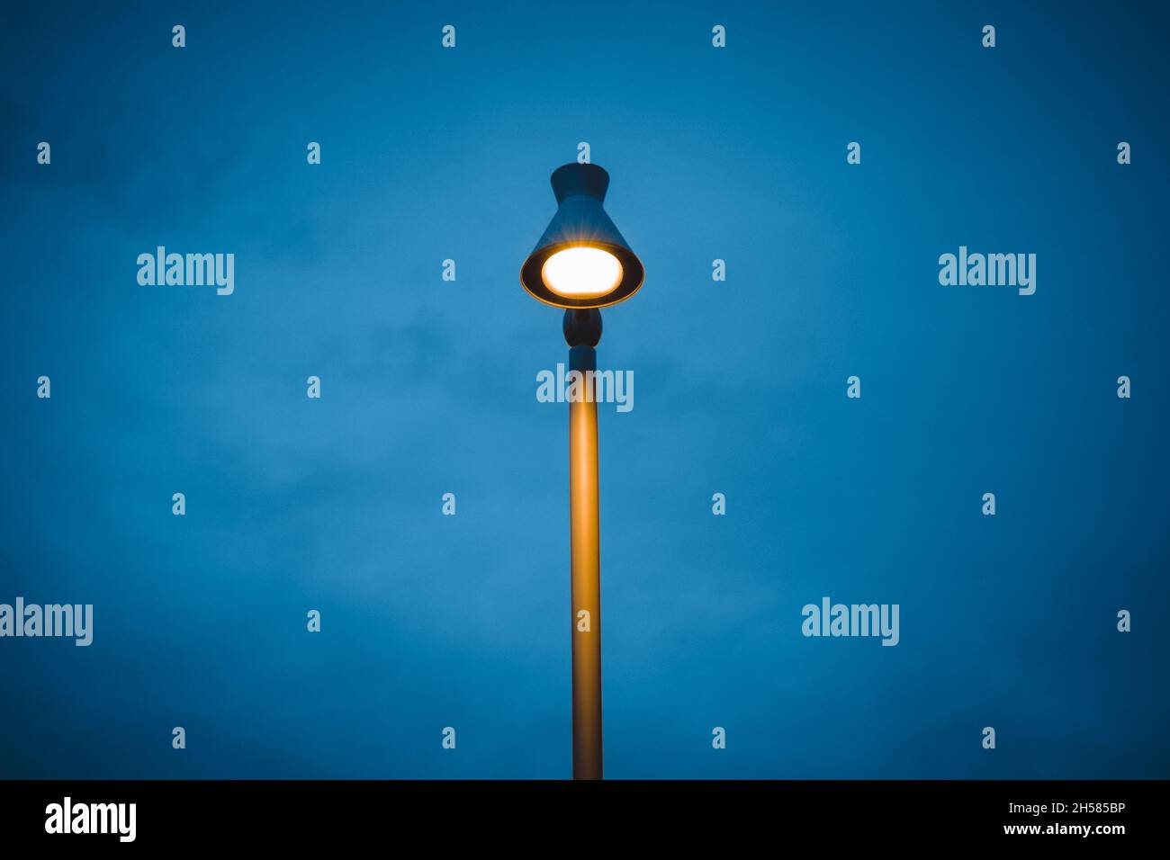 a fantastic view on a lamp in blue Stock Photo - Alamy