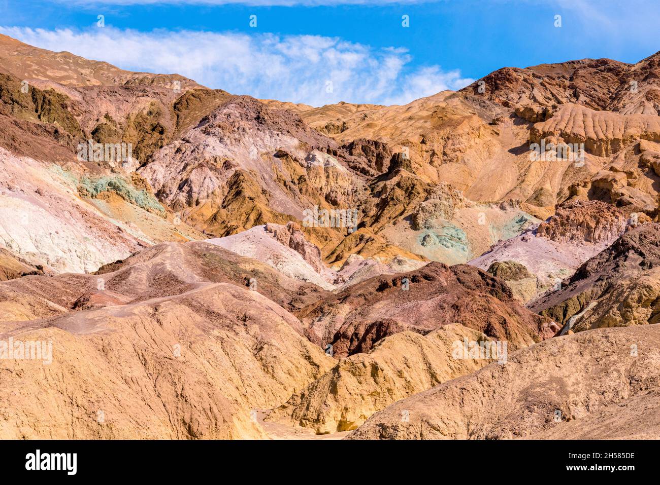Famous Artists Palette in Death Valley National Park, USA Stock Photo ...