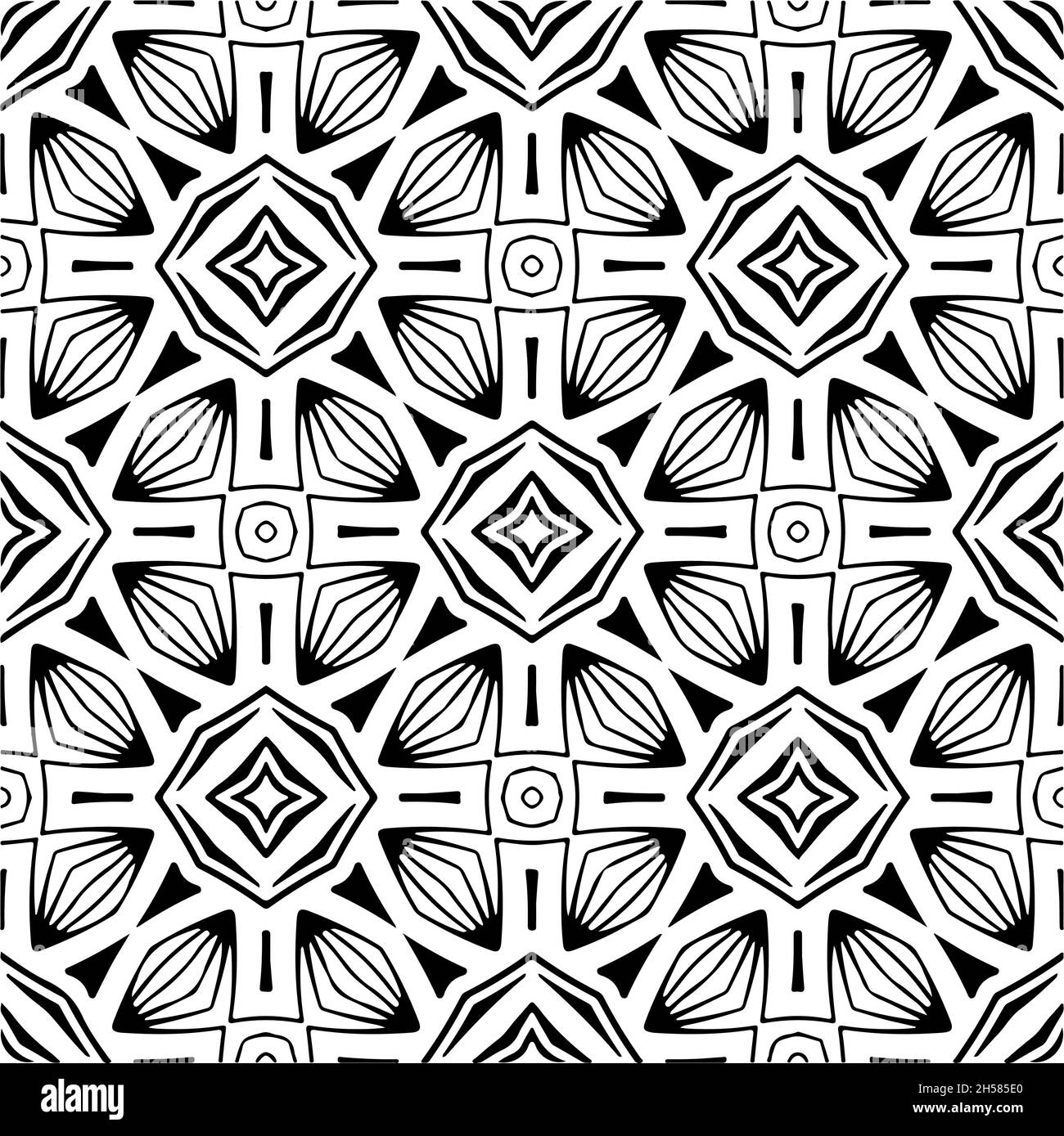 Vector seamless pattern. Modern stylish texture. Composition from ...