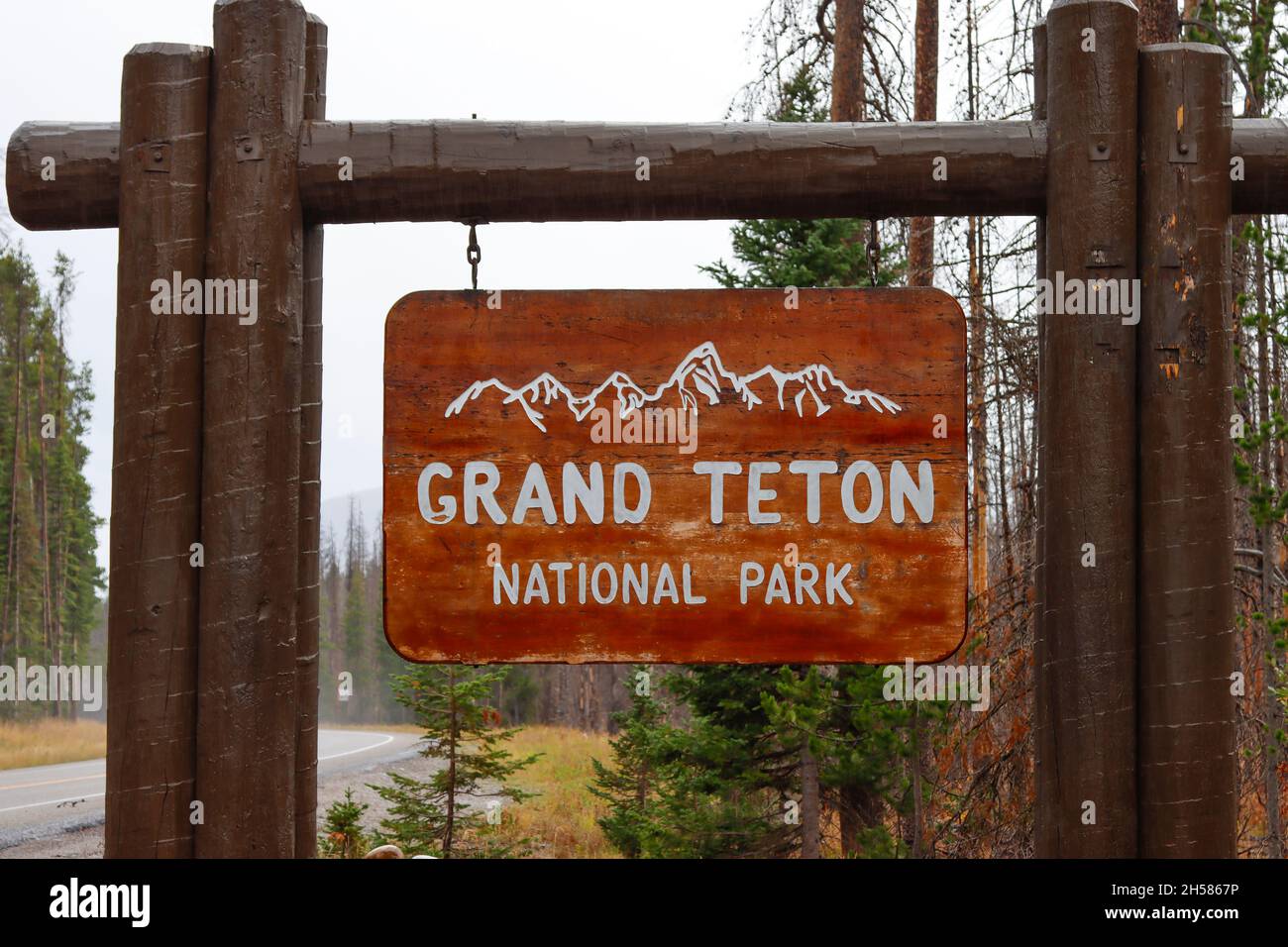 Grand teton national park sign hi-res stock photography and images - Alamy