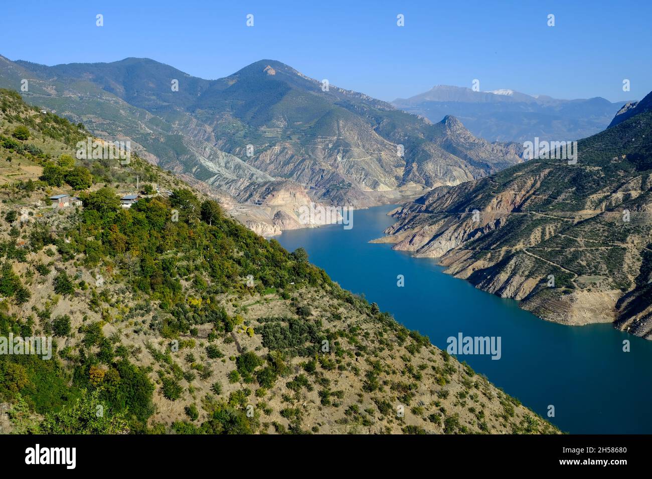 The dam lake of Deriner dam in Artvin province Stock Photo - Alamy