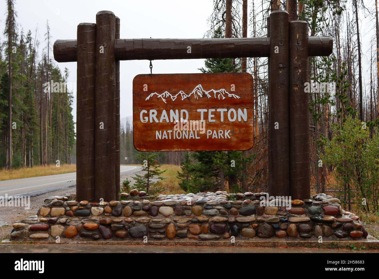 Grand teton national park sign hi-res stock photography and images - Alamy