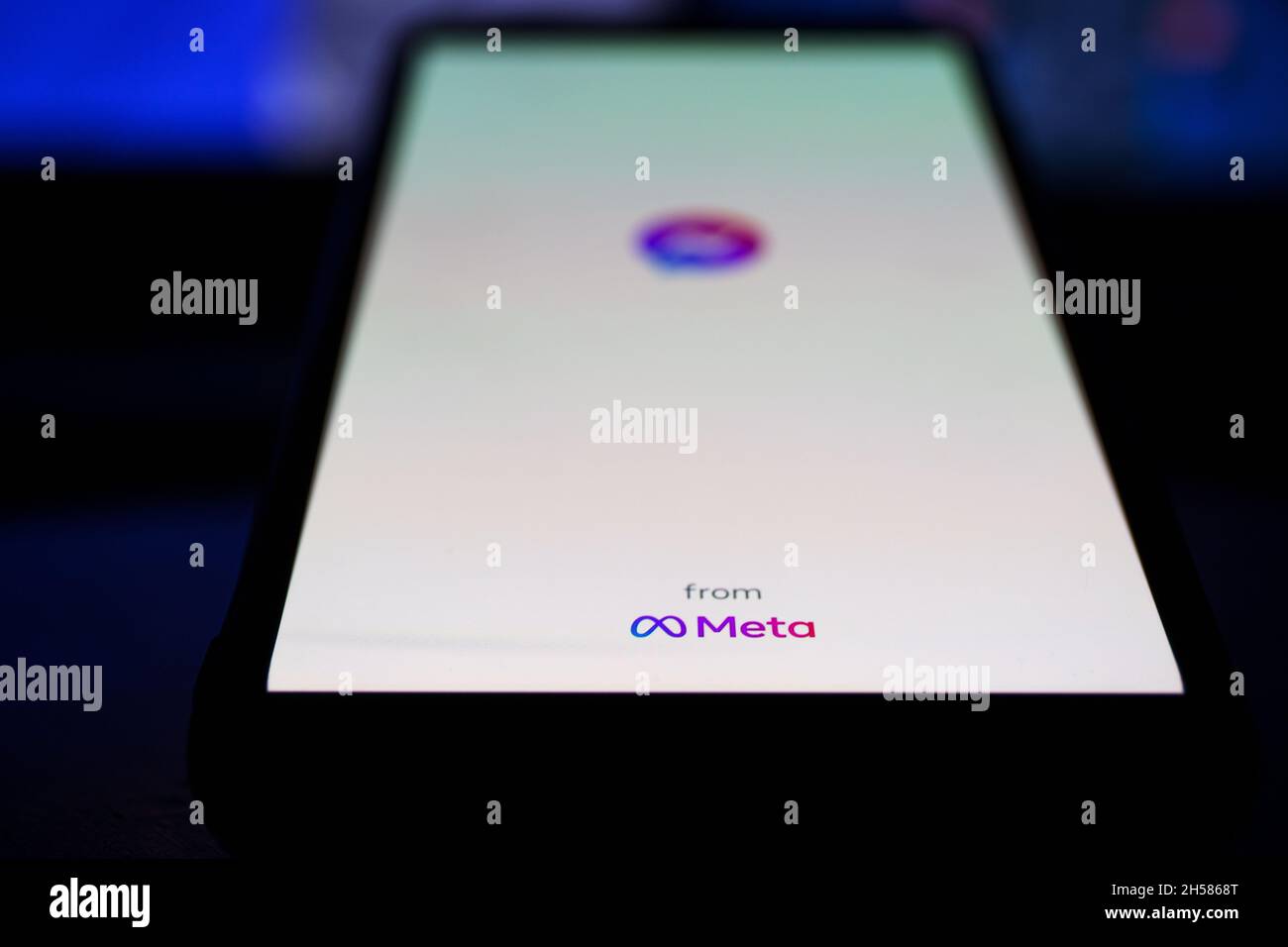 Meta company logo by Mark Zuckerberg and Facebook. Metaverse is where ...