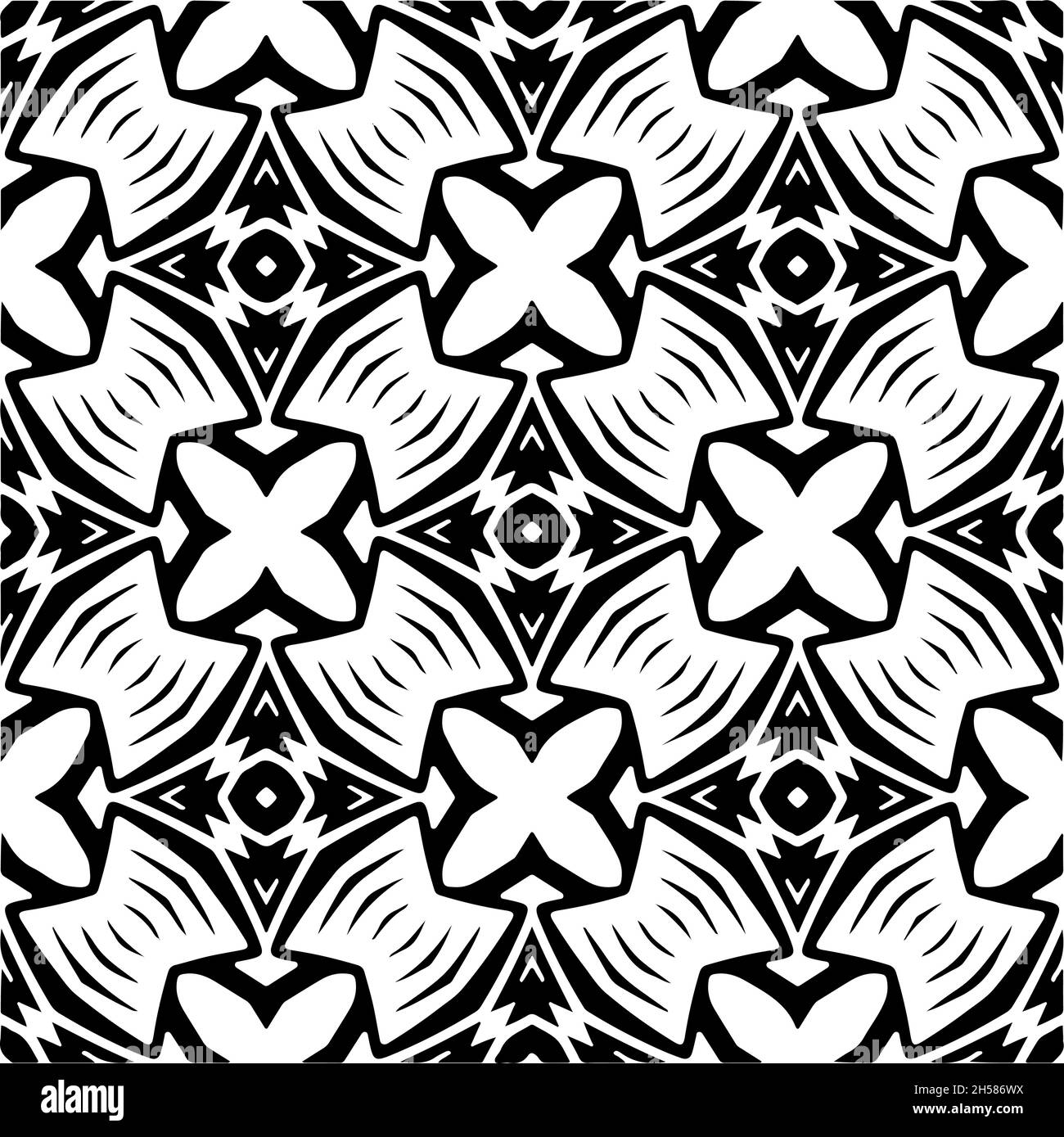 Vector seamless pattern. Modern stylish texture. Composition from ...