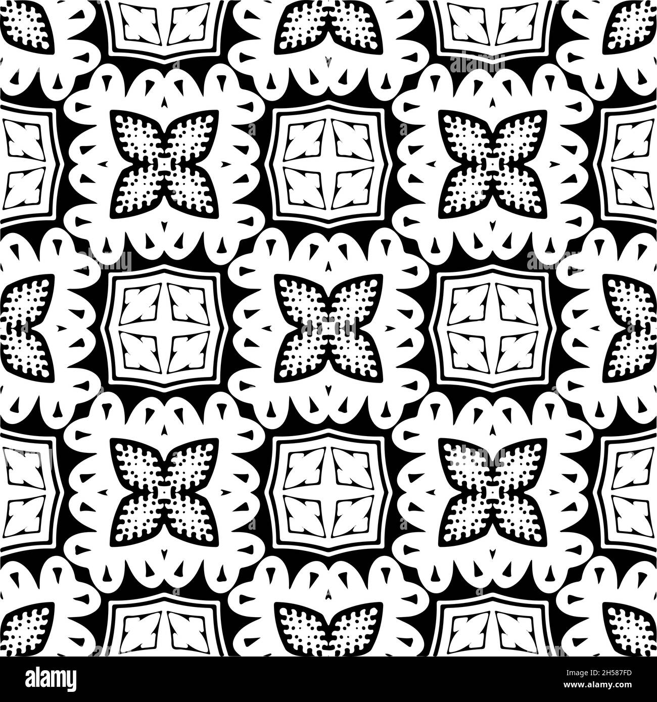 Vector seamless pattern. Modern stylish texture. Composition from ...