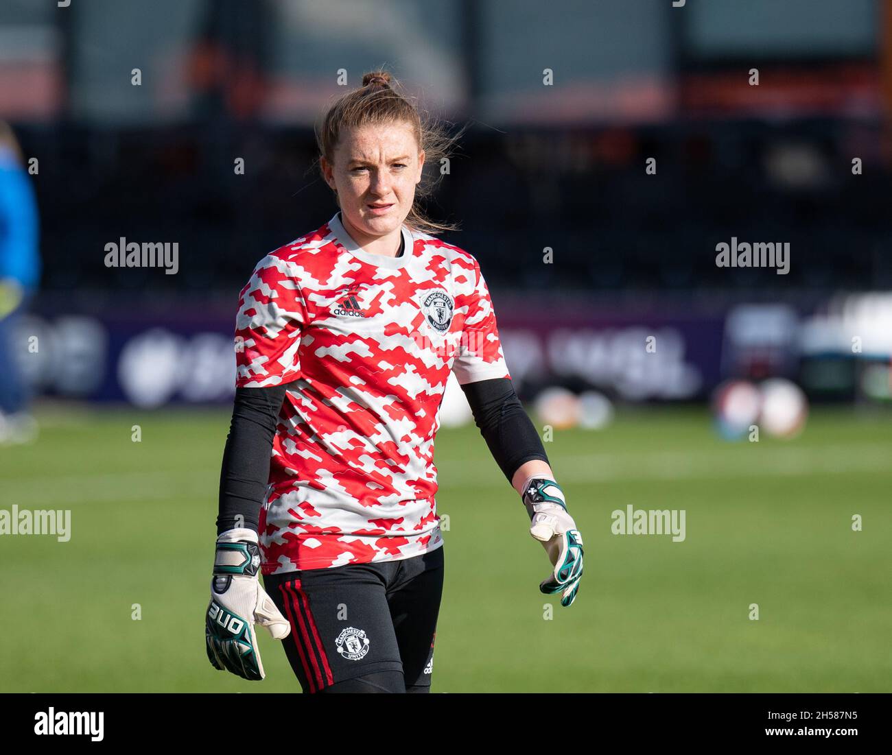 London, UK. 07th Nov, 2021. Manchester Utd Women Sophie Baggaley during ...