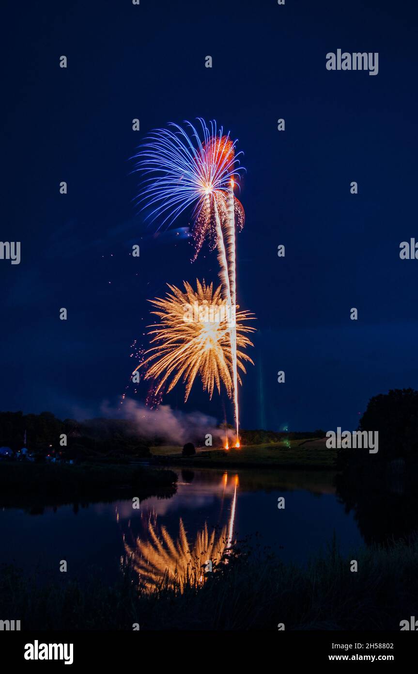 Double firework hi-res stock photography and images - Alamy