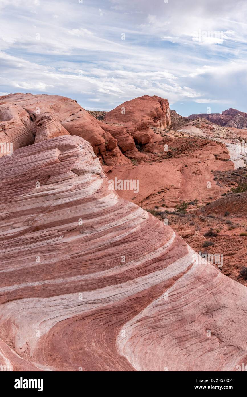 Iconic Fire Wave rock formation in the Valley of Fire State Park, USA ...