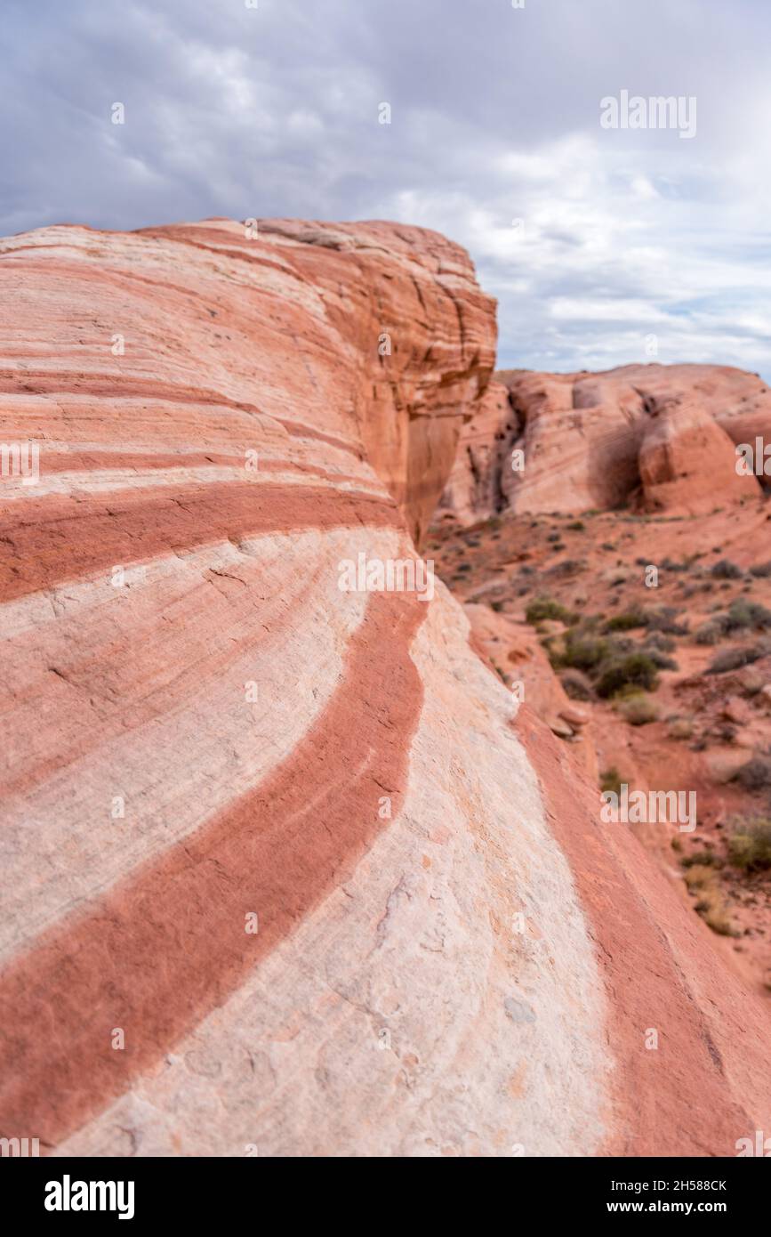 Iconic Fire Wave rock formation in the Valley of Fire State Park, USA ...