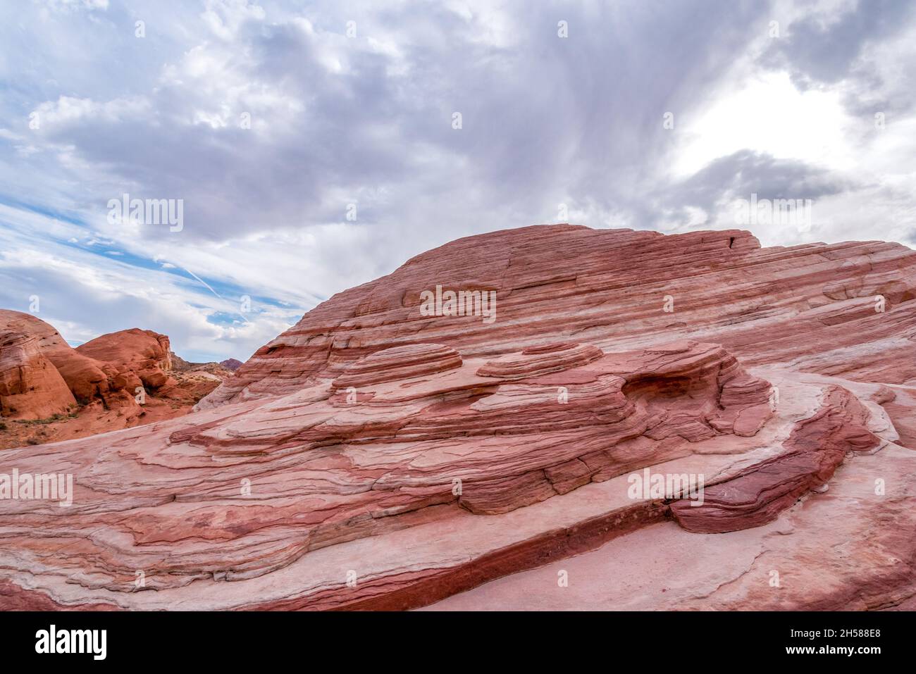 Iconic Fire Wave rock formation in the Valley of Fire State Park, USA ...