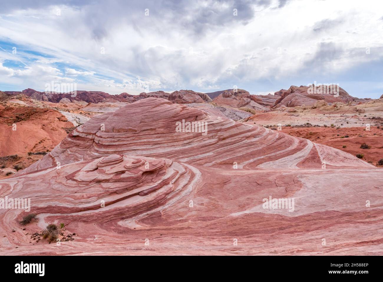 Iconic Fire Wave rock formation in the Valley of Fire State Park, USA ...
