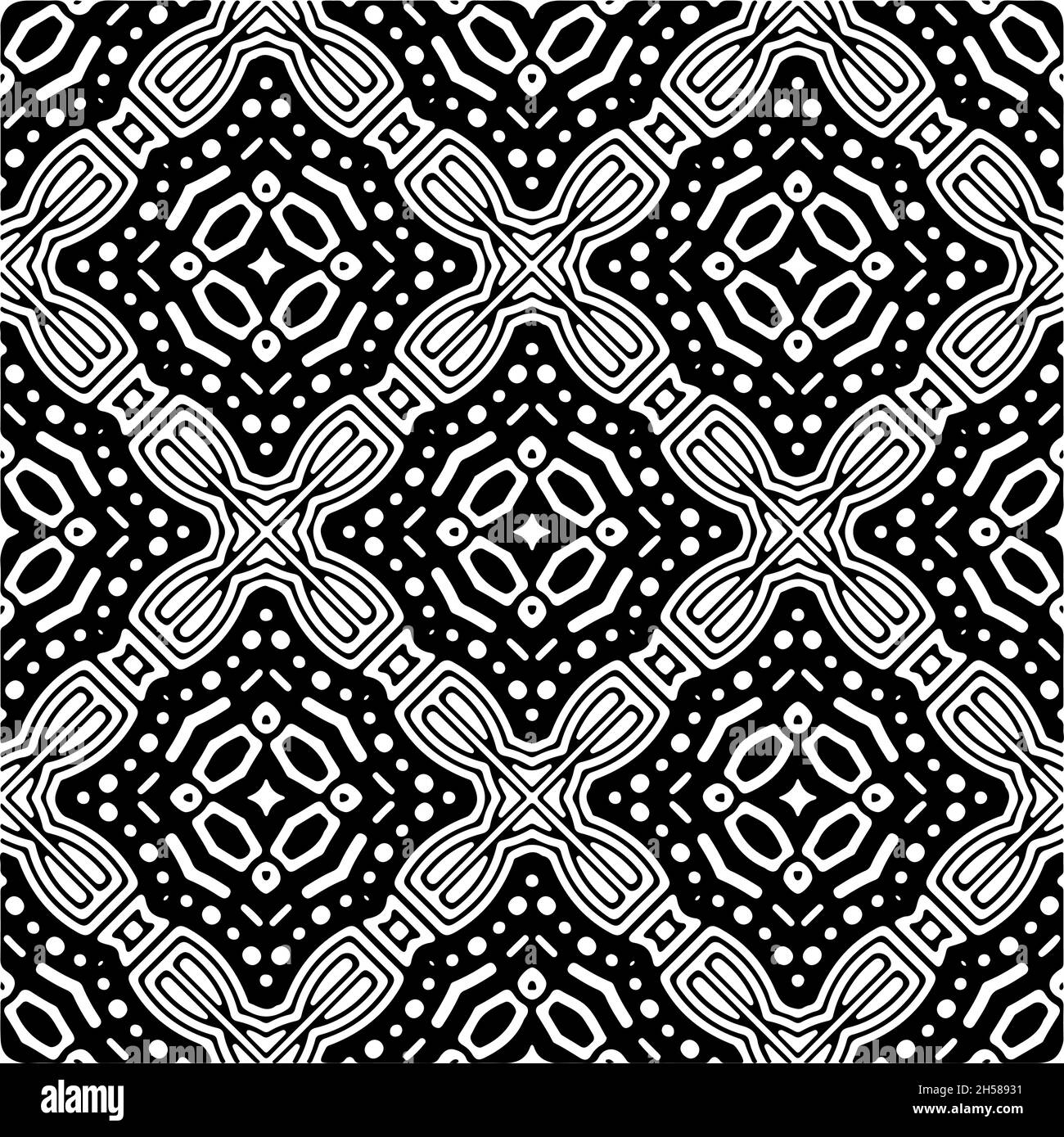 Vector seamless pattern. Modern stylish texture. Composition from ...