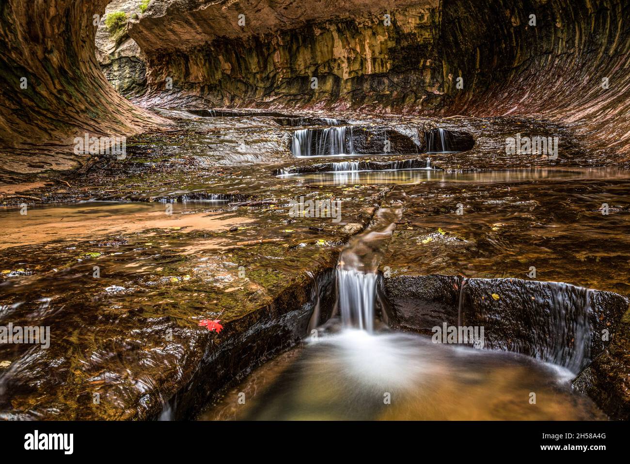 Magnificent Subway gorge landmark in the Zion National Park in Utah ...