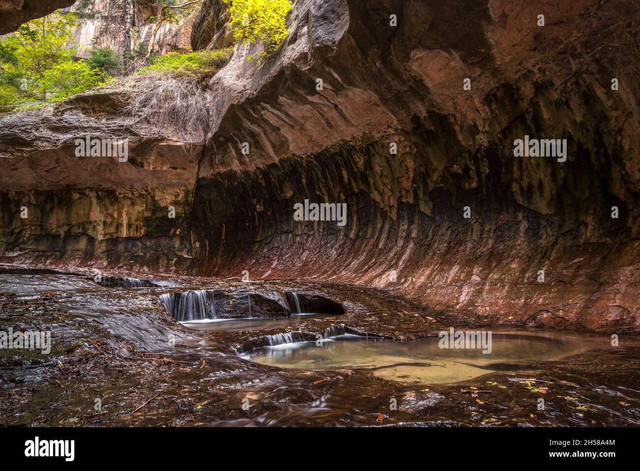 Magnificent Subway gorge landmark in the Zion National Park in Utah ...