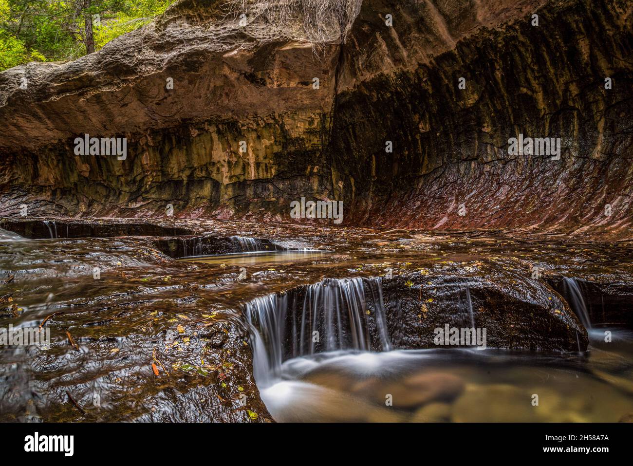 Magnificent Subway gorge landmark in the Zion National Park in Utah ...
