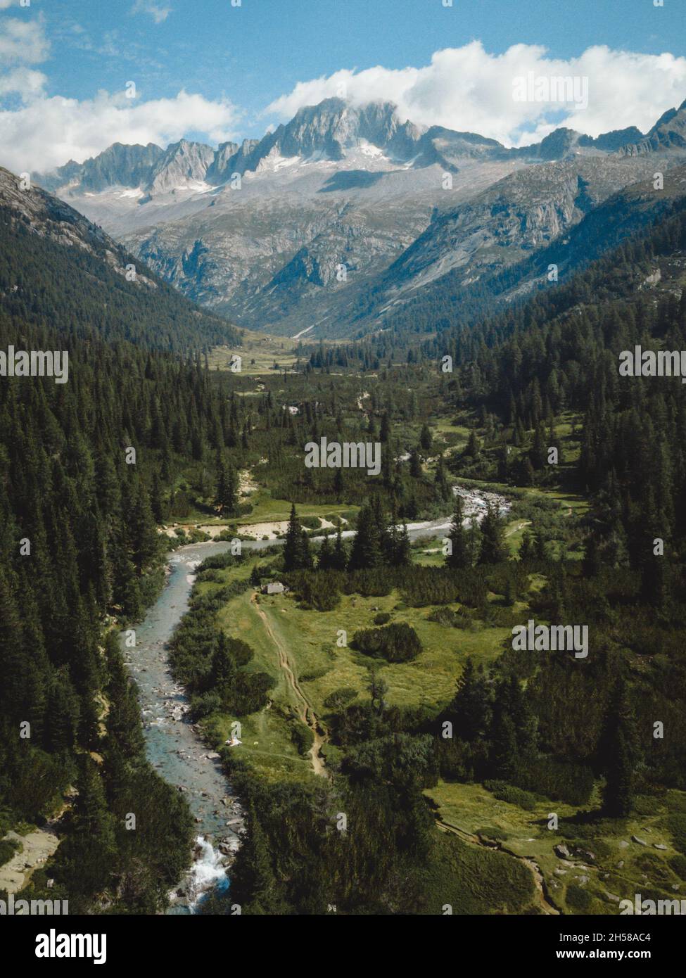 fantastic view on val di fumo and daone lake Stock Photo - Alamy