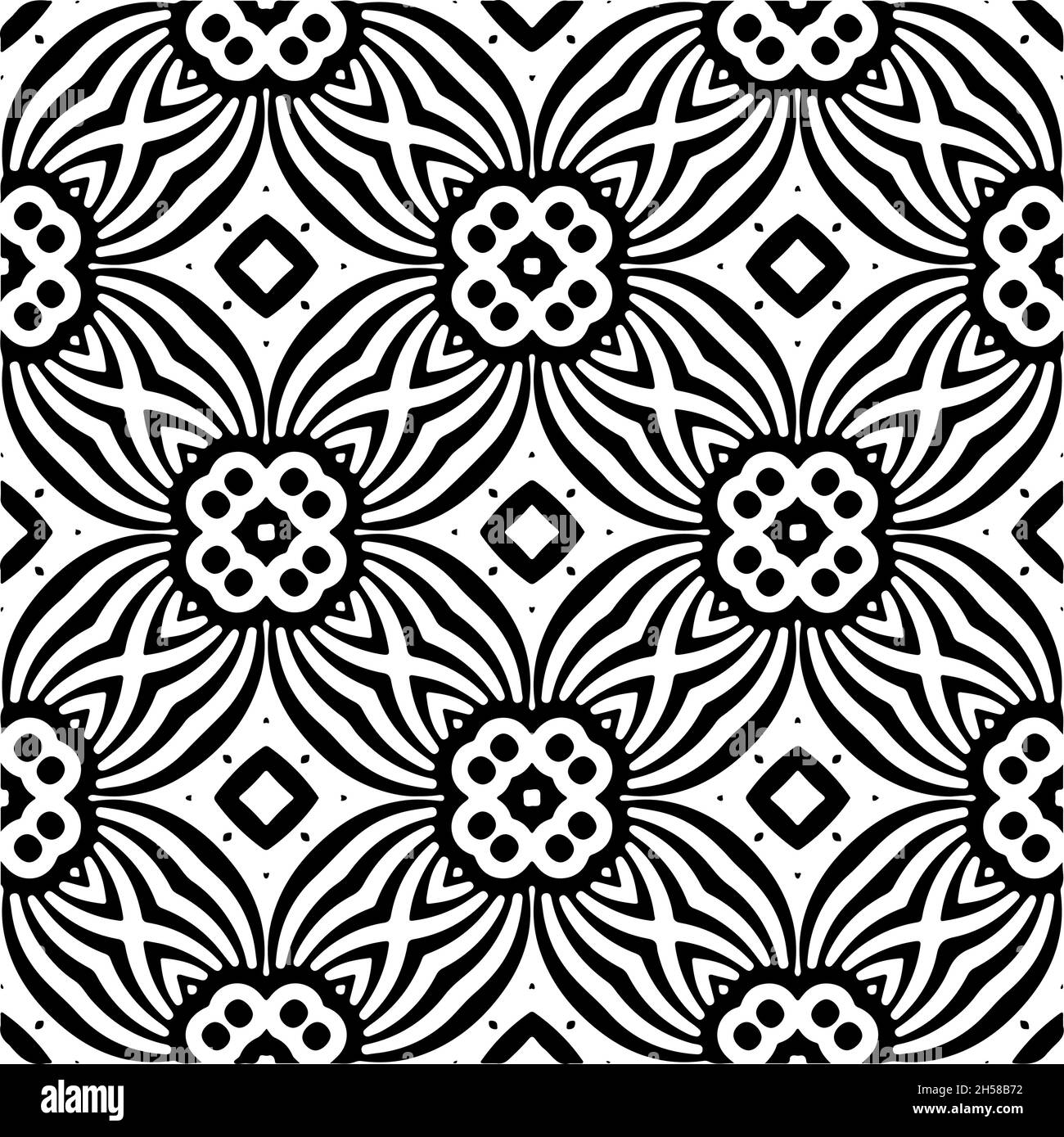 Vector seamless pattern. Modern stylish texture. Composition from ...