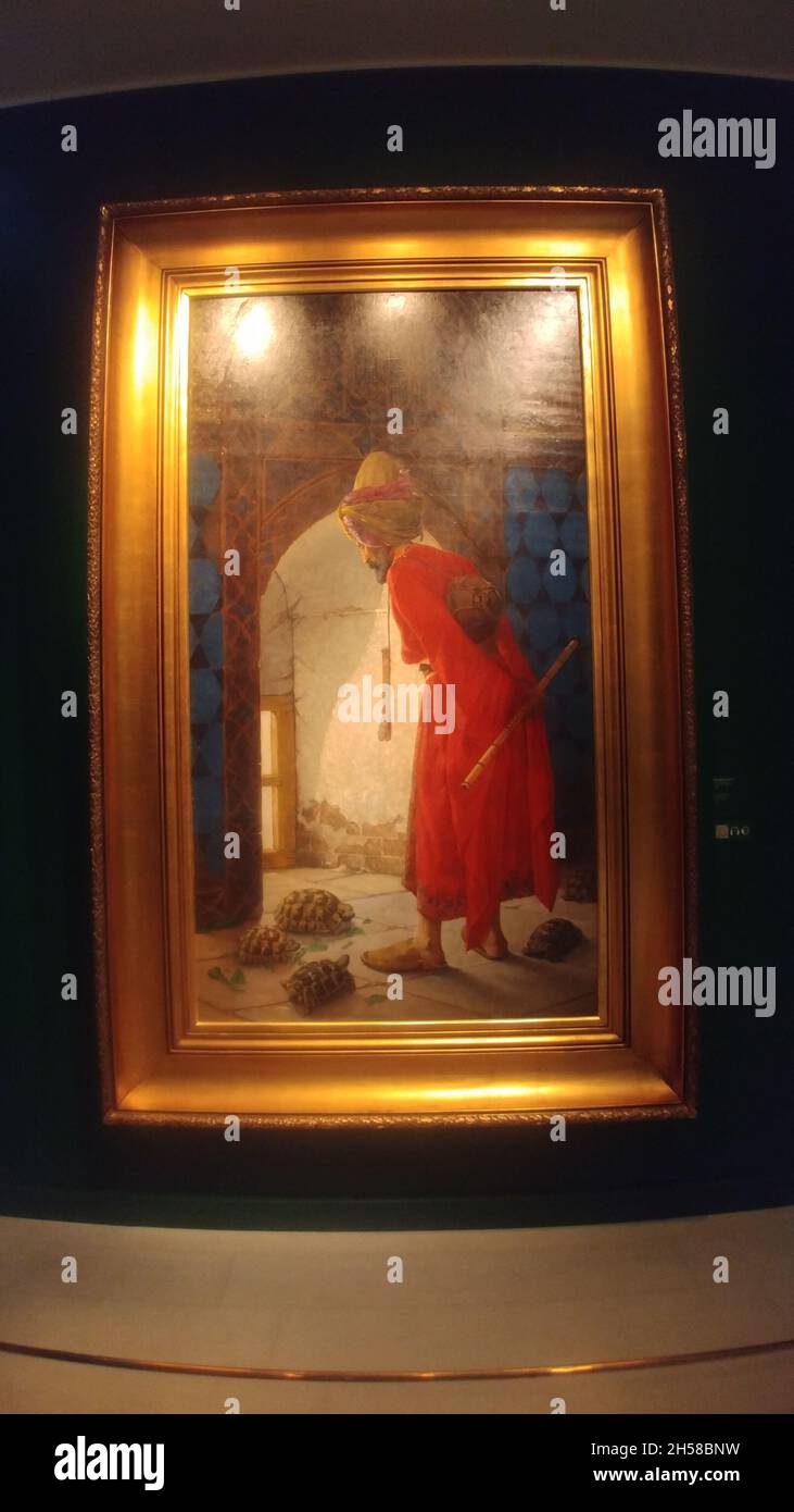 The Tortoise Trainer Stock Photo - Alamy