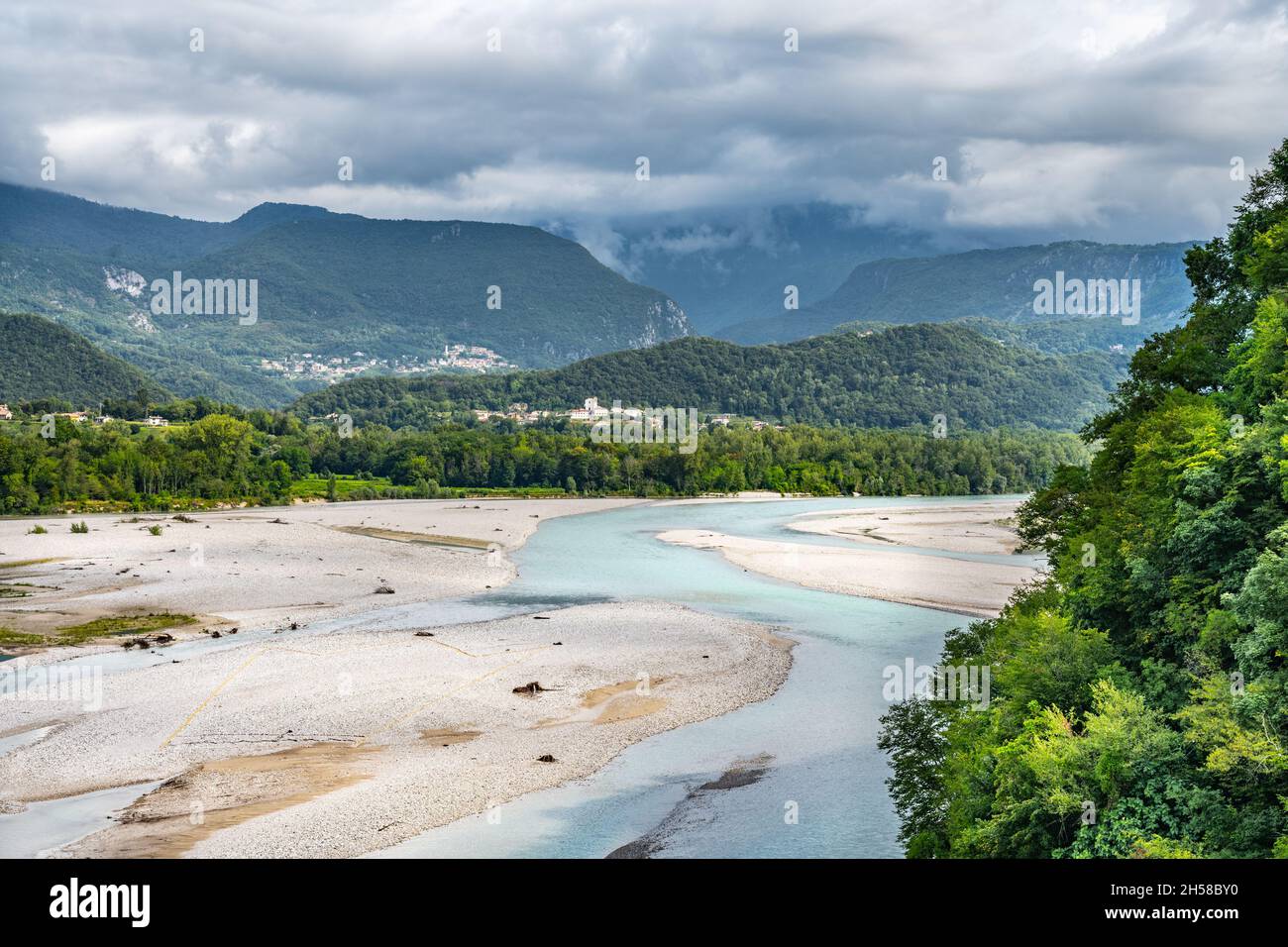 Wide valley of Tagliamento River Stock Photo - Alamy