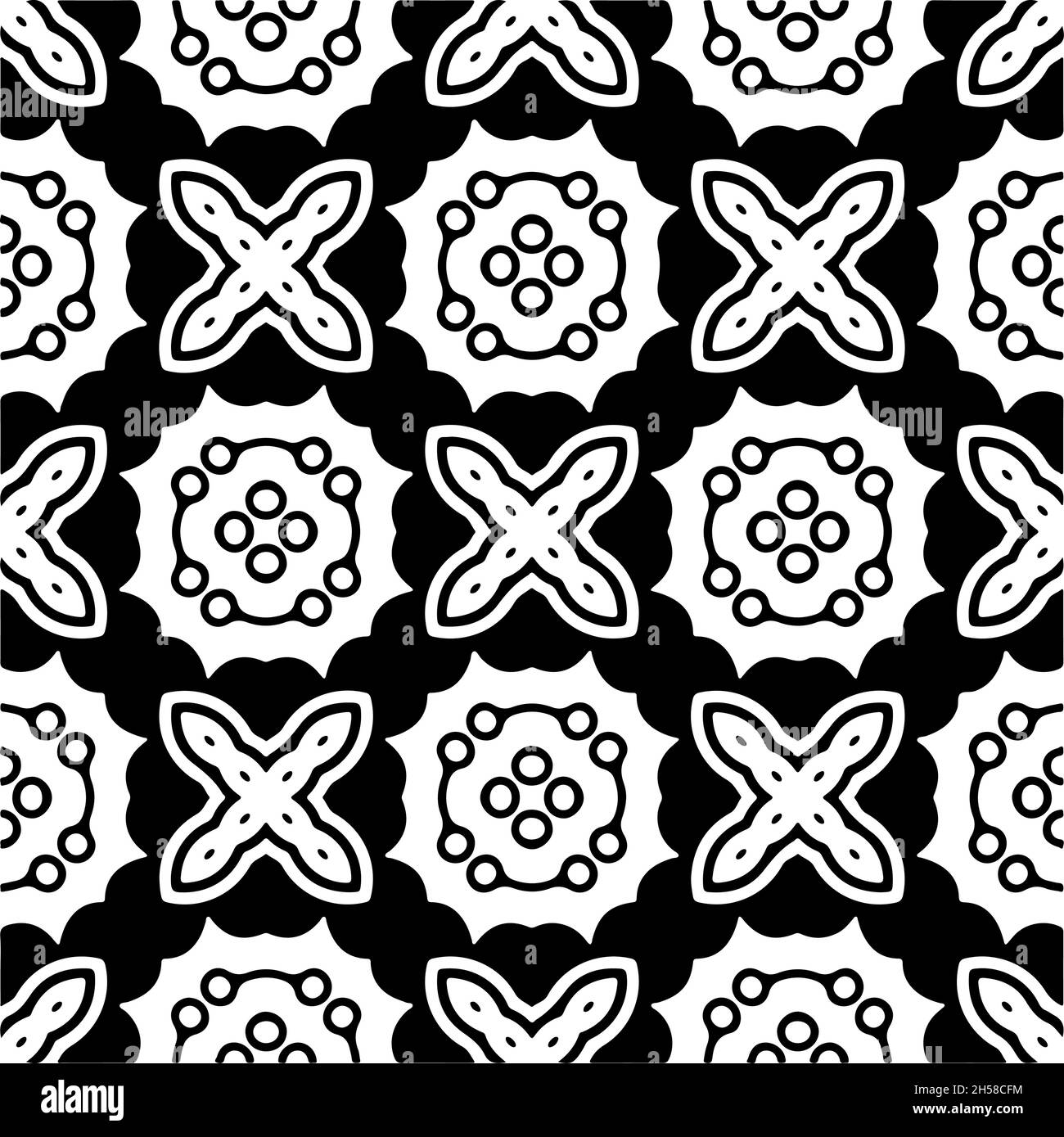 Vector seamless pattern. Modern stylish texture. Composition from ...