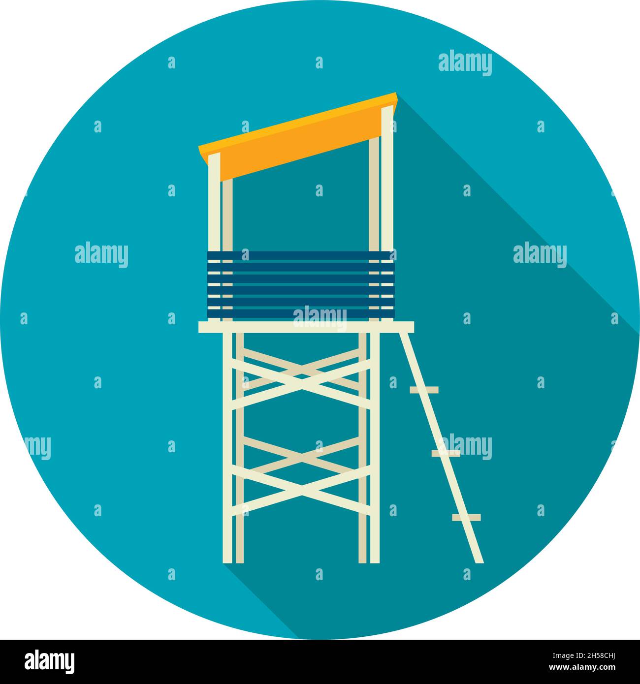 Lifeguard watch tower station Stock Vector Images - Alamy