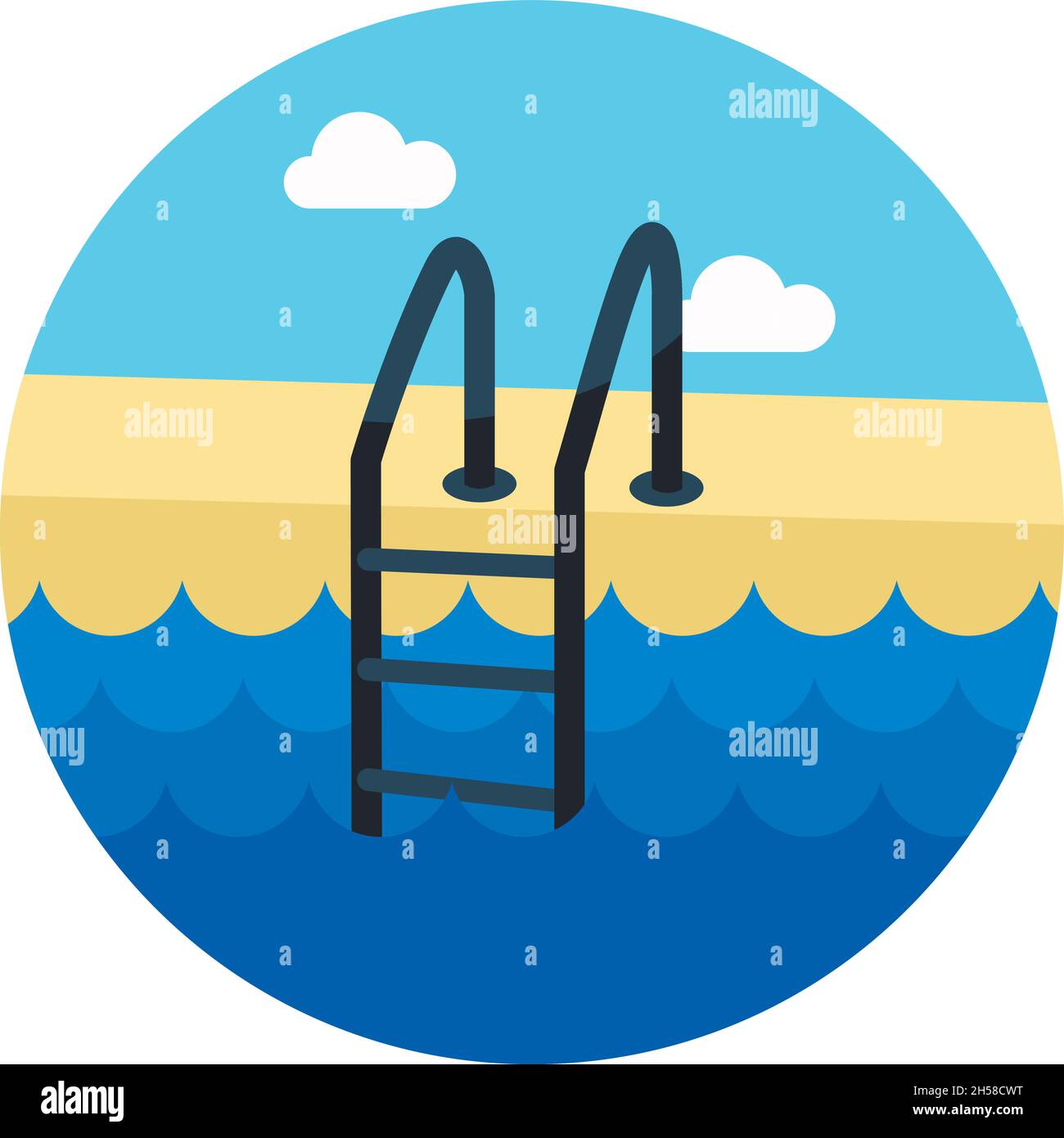 Swimming pool vector icon. Beach. Summer. Summertime. Vacation, eps 10 ...