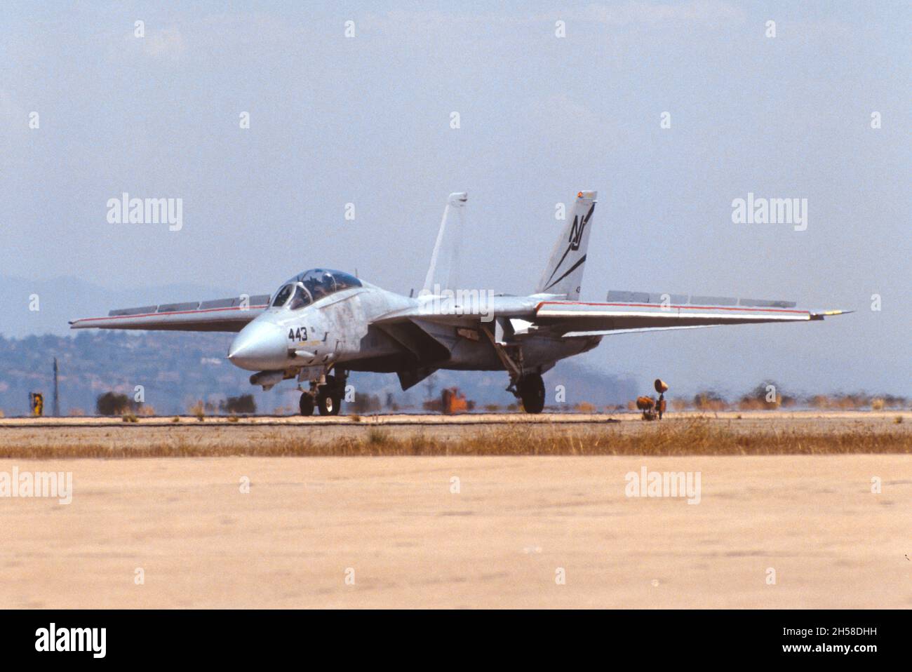 VF-124 F-14 lands at NAS Miramar in San Diego, California Stock Photo ...