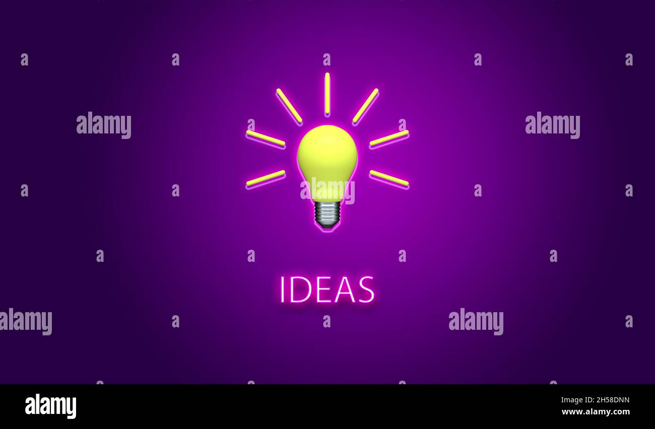 Light bulb and ideas concept Stock Photo - Alamy