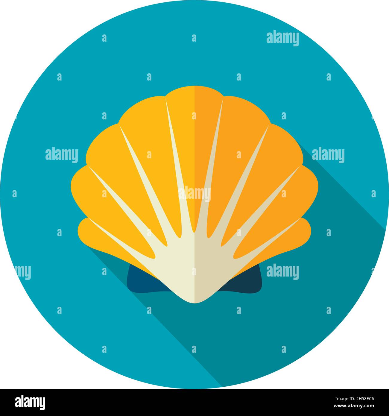 Seashell vector flat icon. Beach. Summer. Summertime. Vacation, eps 10 ...