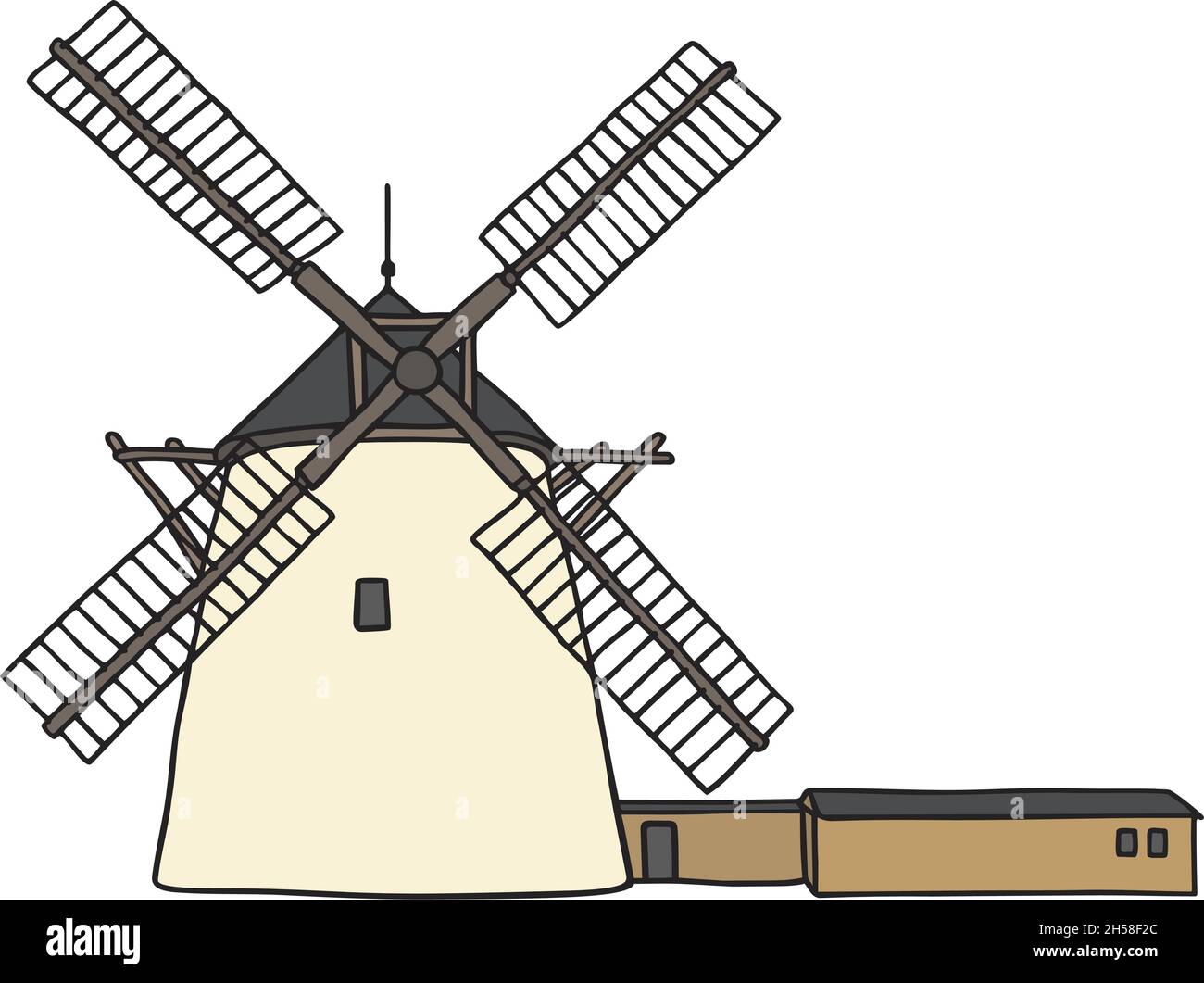 Cartoon Windmill Stone