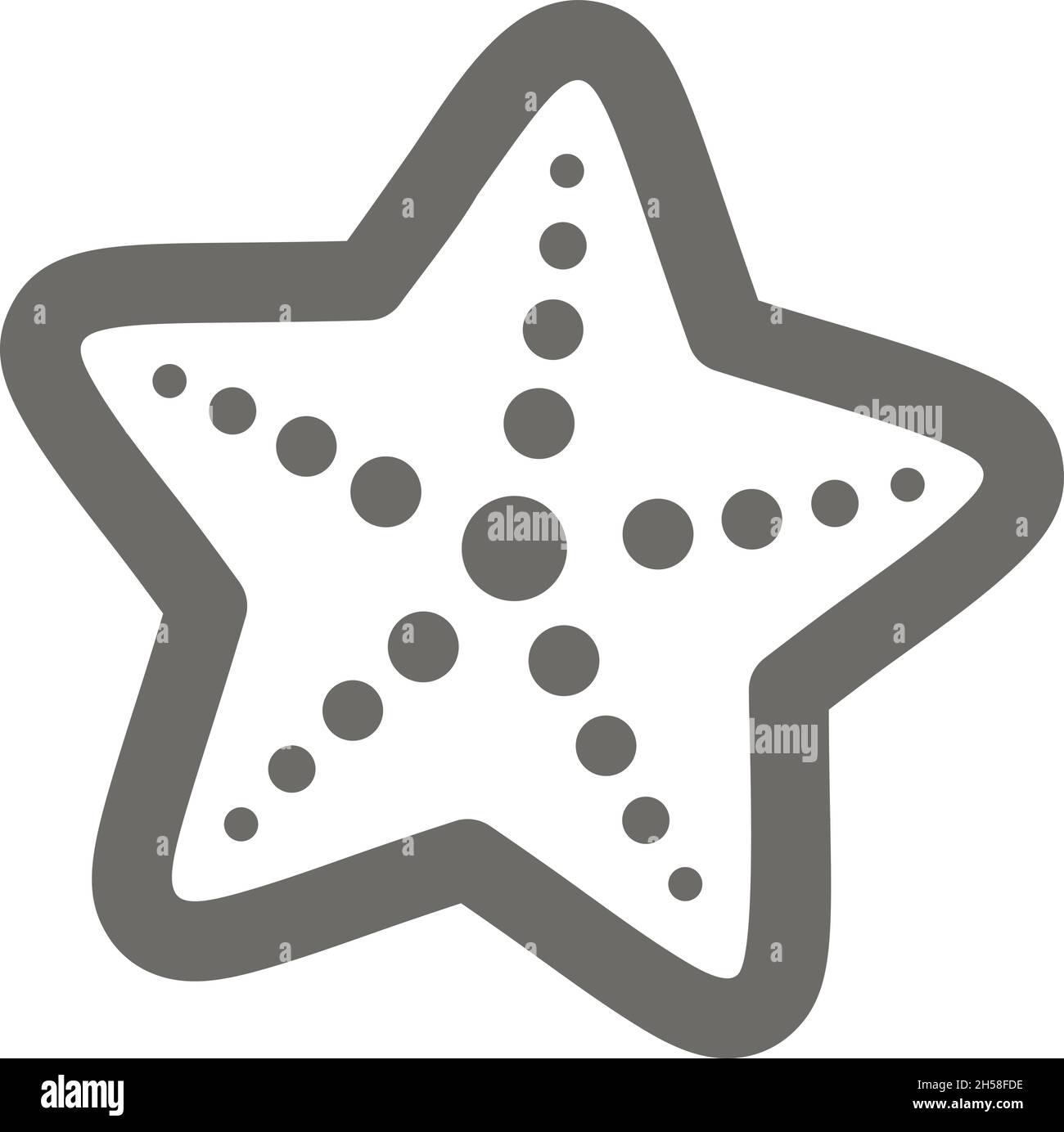 Starfish outline vector icon. Beach. Summer. Summertime. Vacation, eps ...