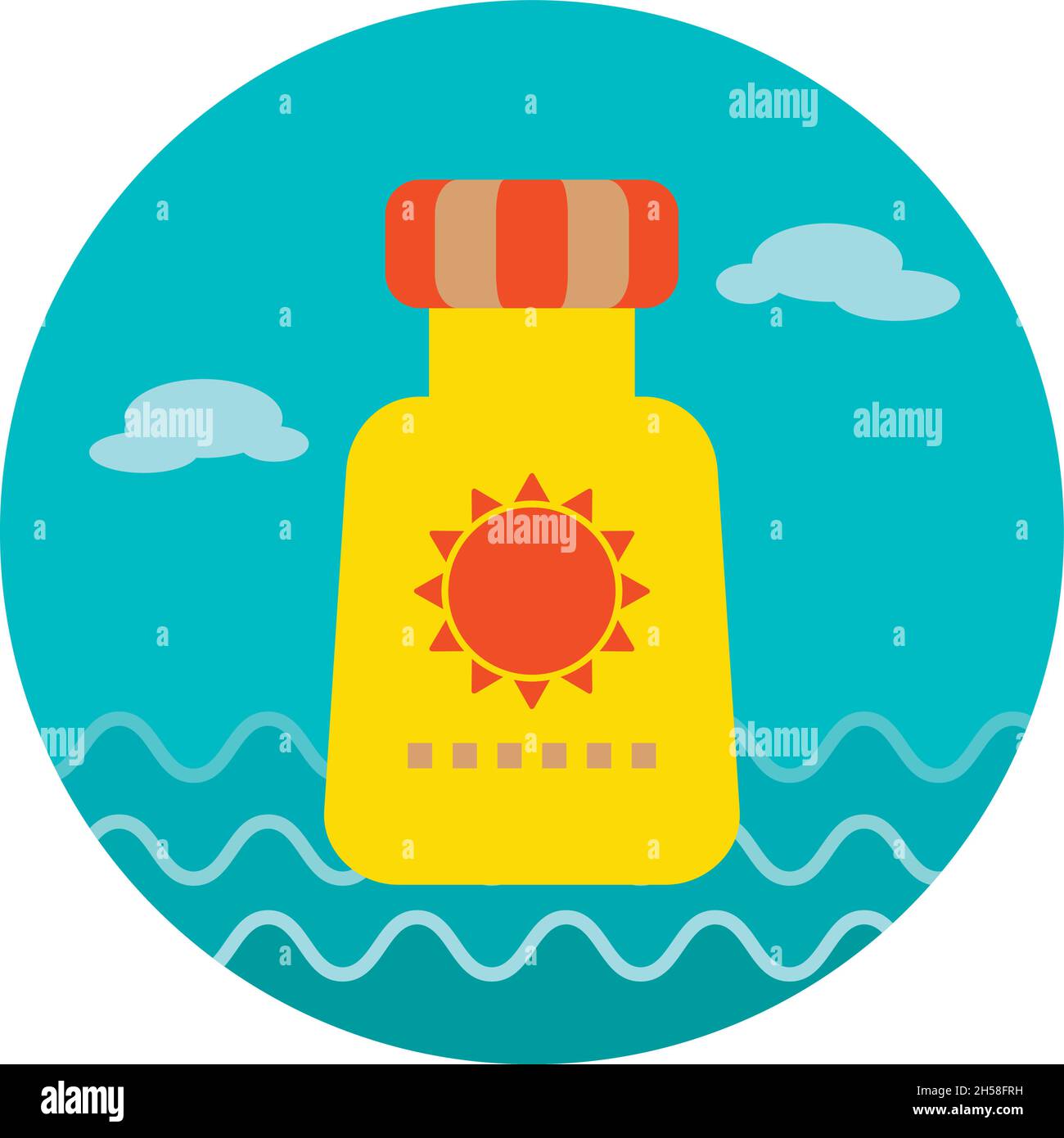 Sunscreen vector icon. Beach. Summer. Summertime. Vacation, eps 10 ...