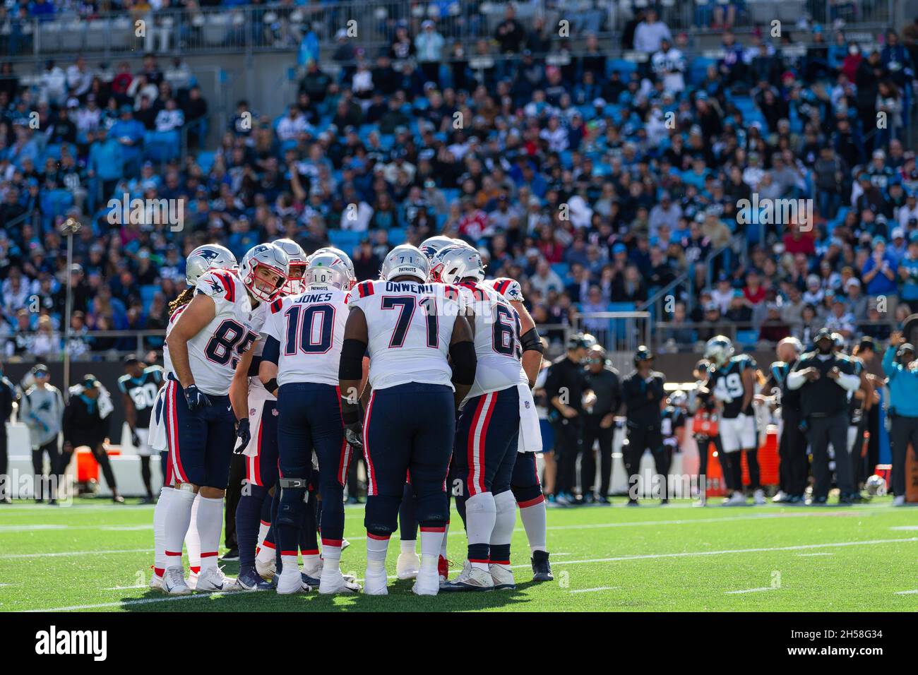 Charlotte, NC, USA. 7th Nov, 2021. New England Patriots quarterback Mac ...