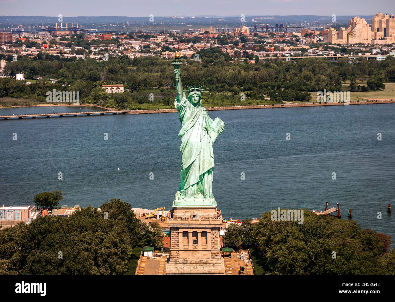 The Statue of Liberty on Liberty Island. Original image from Carol M ...