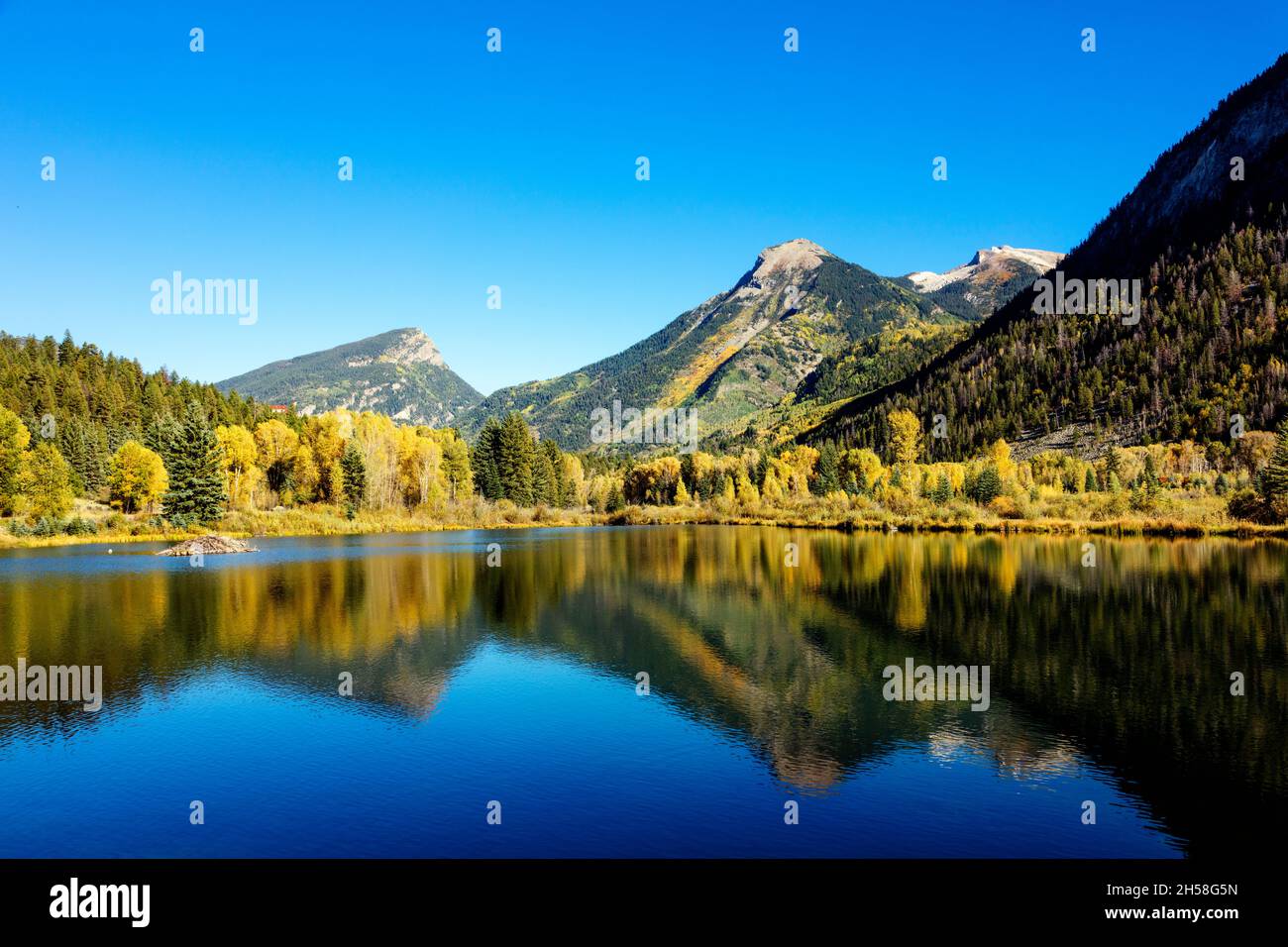 Alpine lake above the Crystal River Valley town of Marble, Colorado ...