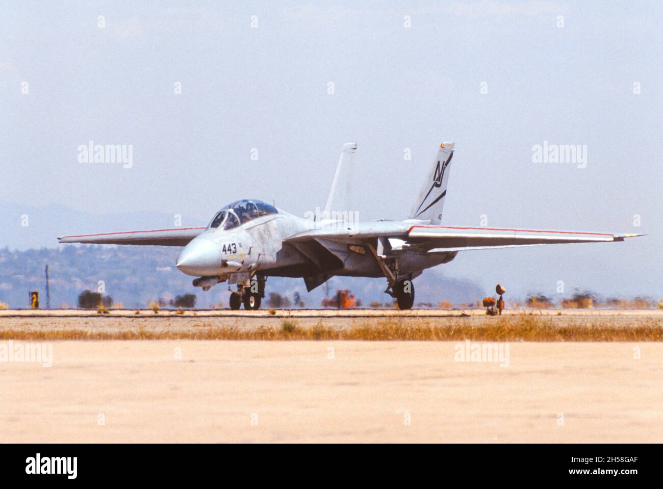 VF-124 F-14 lands at NAS Miramar in San Diego, California Stock Photo ...