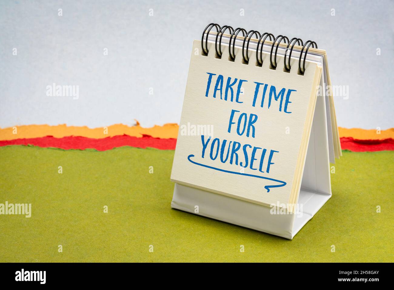 take time for yourself inspirational note - handwriting in a small ...