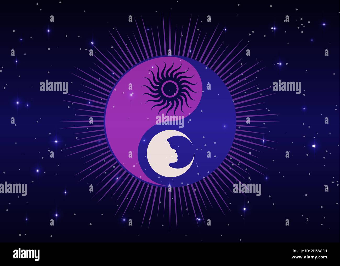 Yin yang vectors hi-res stock photography and images - Alamy