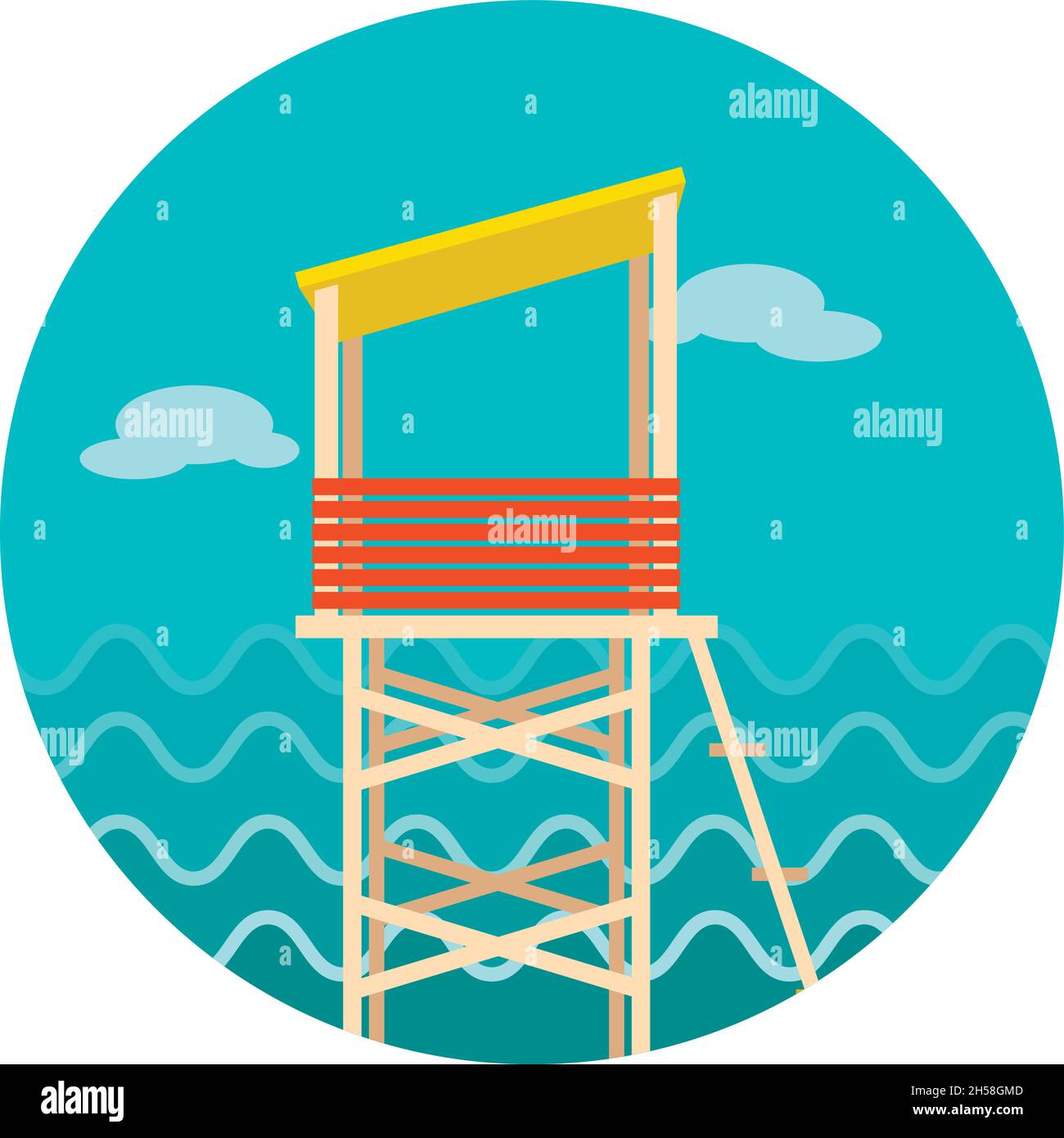 Observation tower lifeguard Stock Vector Images - Alamy