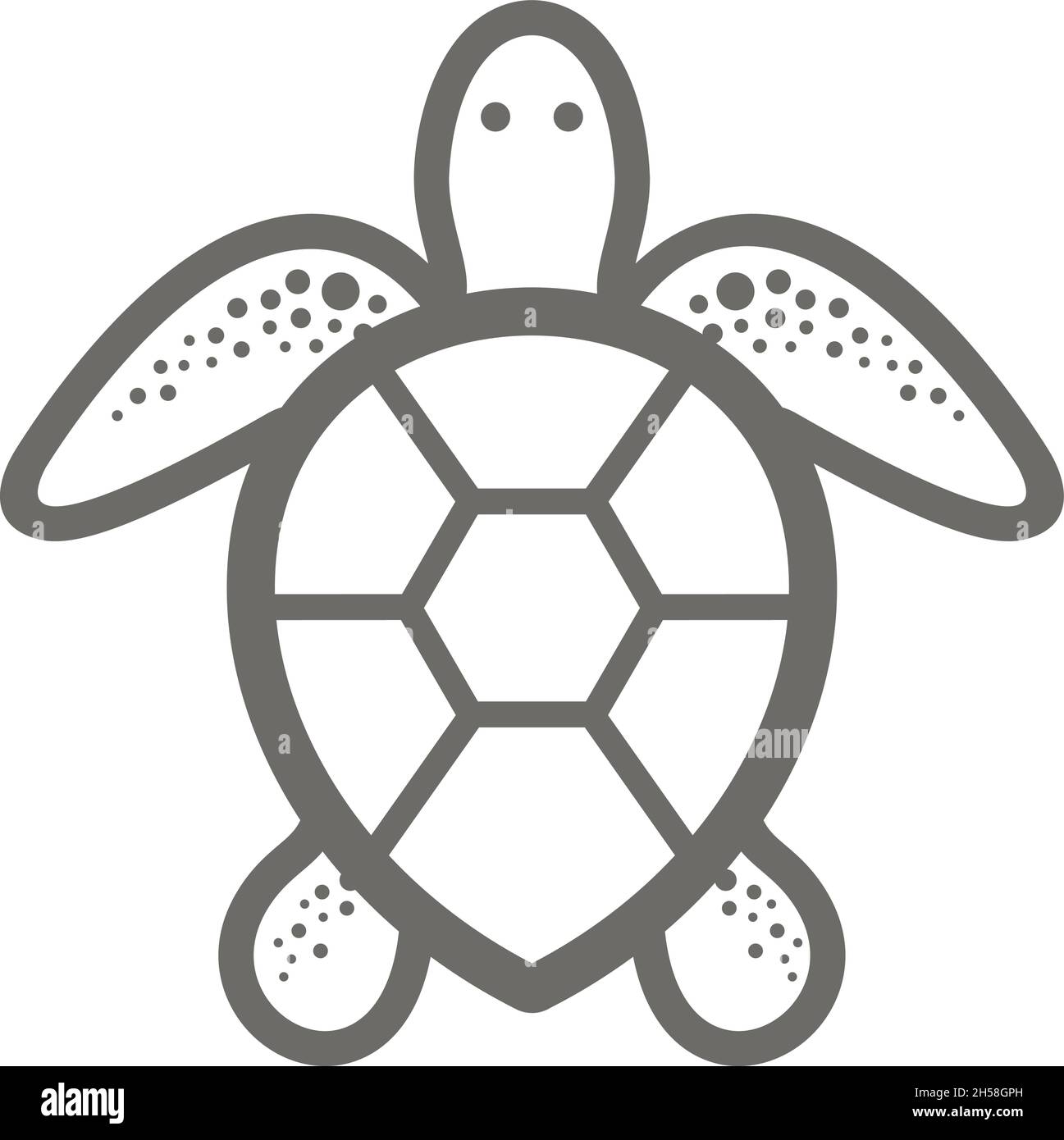 Sea turtle outline vector icon. Beach. Summer. Summertime. Holiday ...