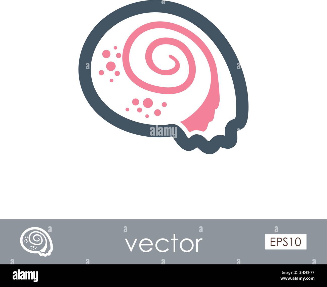 Seashell outline vector icon. Beach. Summer. Summertime. Vacation, eps ...