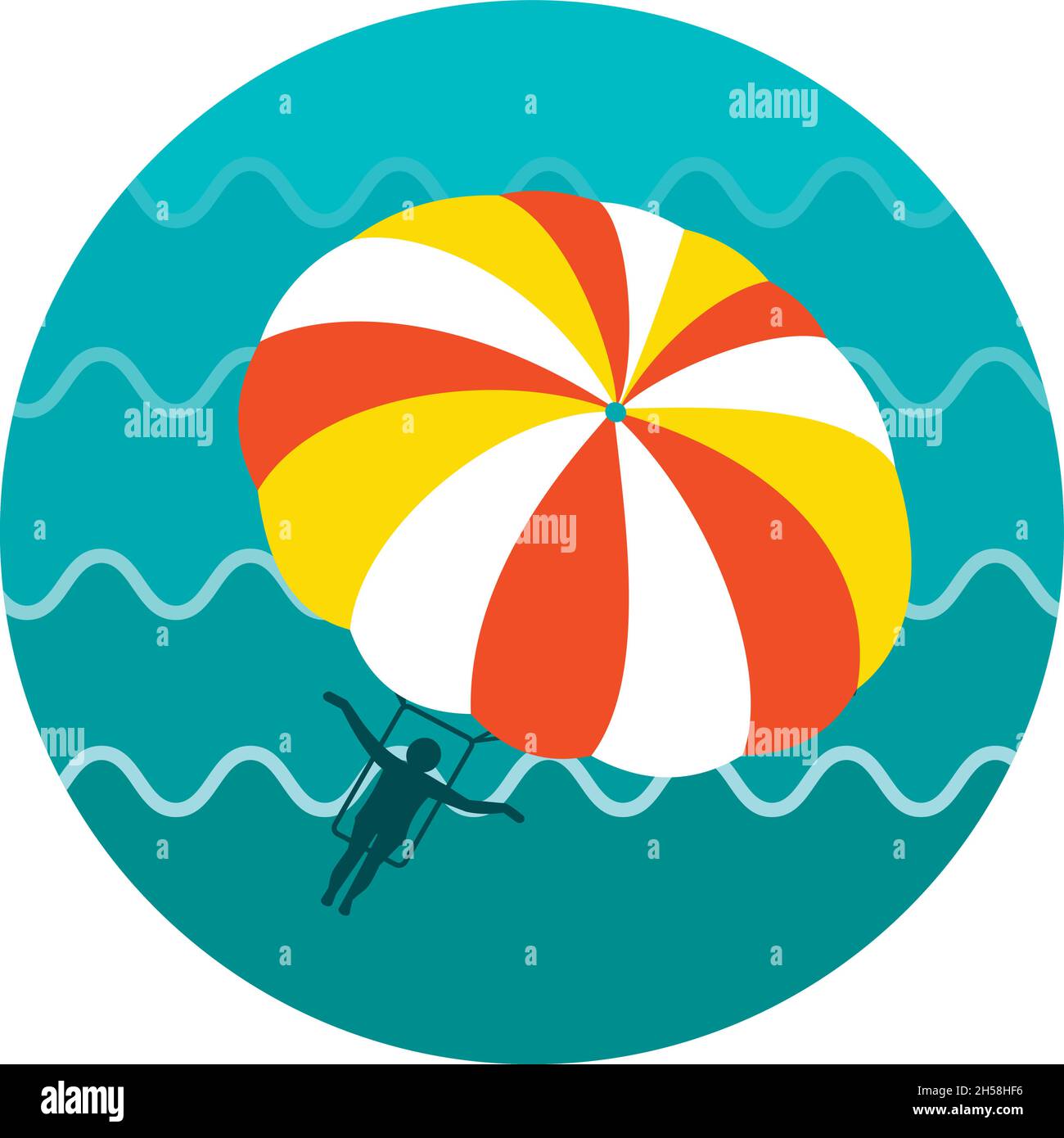 Parasailing vector vectors hi-res stock photography and images - Alamy