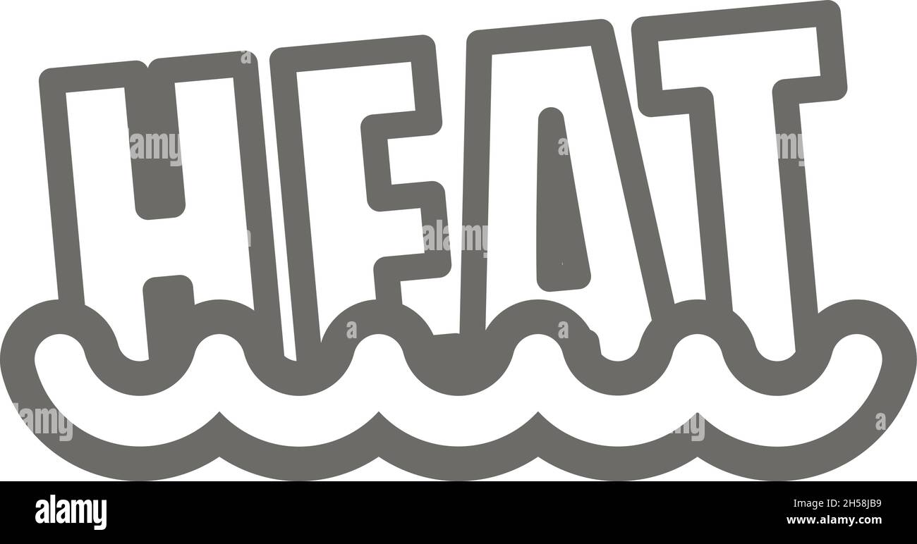 Heat outline vector icon. Beach. Summer. Summertime. Vacation, eps 10 ...