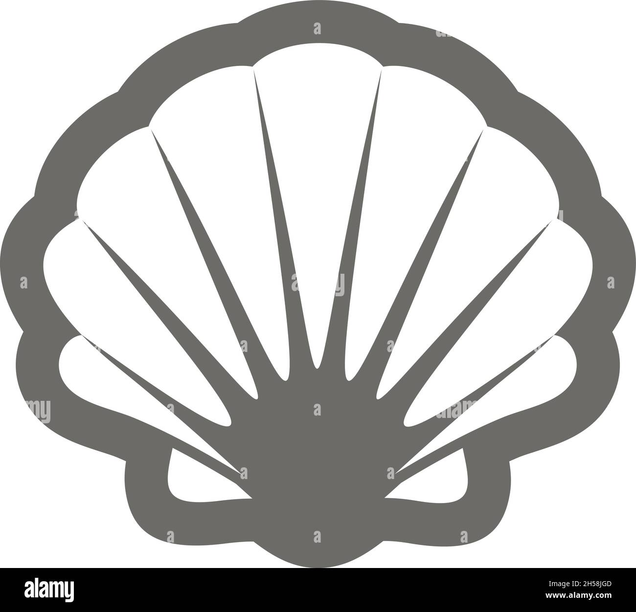 Seashell outline vector icon. Beach. Summer. Summertime. Vacation, eps ...