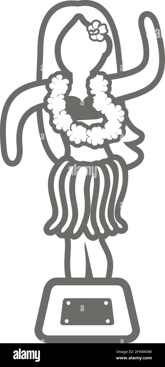 Female hawaiian hula dancer Black and White Stock Photos & Images - Alamy