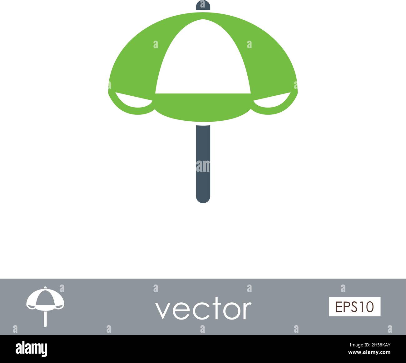 Beach parasol outline vector icon. Summer. Summertime. Vacation, eps 10 ...