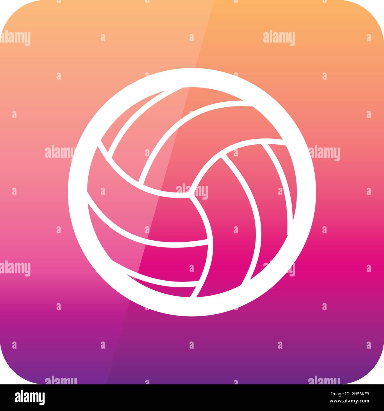 Volleyball outline vector icon. Beach. Summer. Summertime. Vacation ...